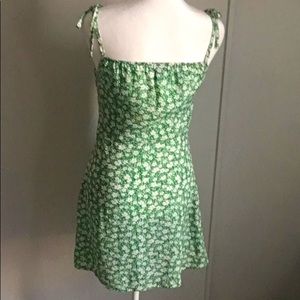 SHEIN | Dresses | Shein Womens Green Summer Floral Print Peasant ...
